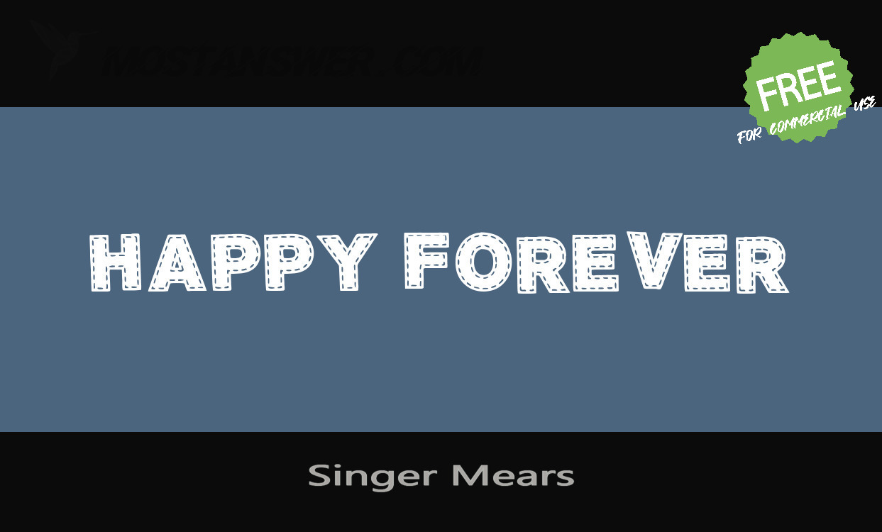 Singer Mears Font by Corianton Hale | mostfont.com