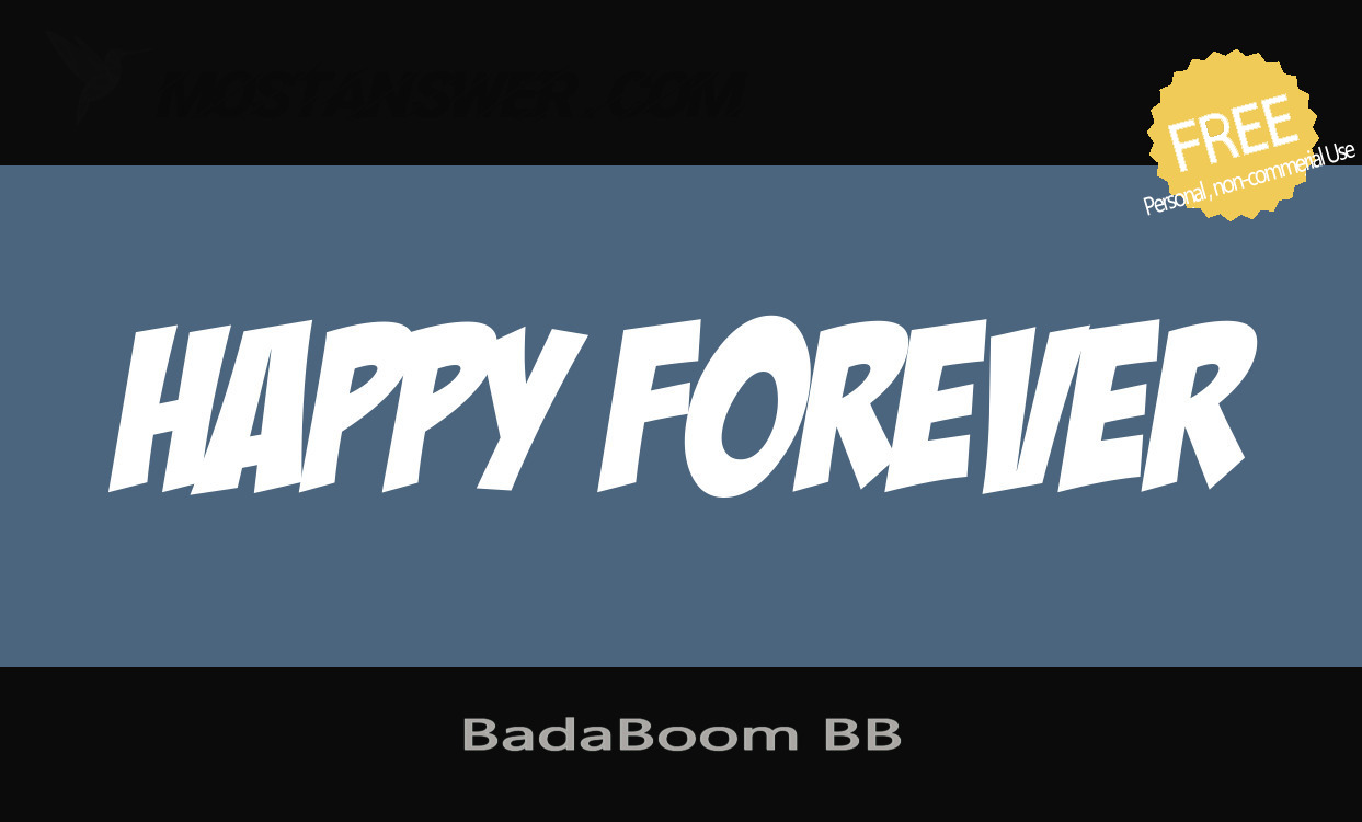 BADABB Font by t | mostfont.com