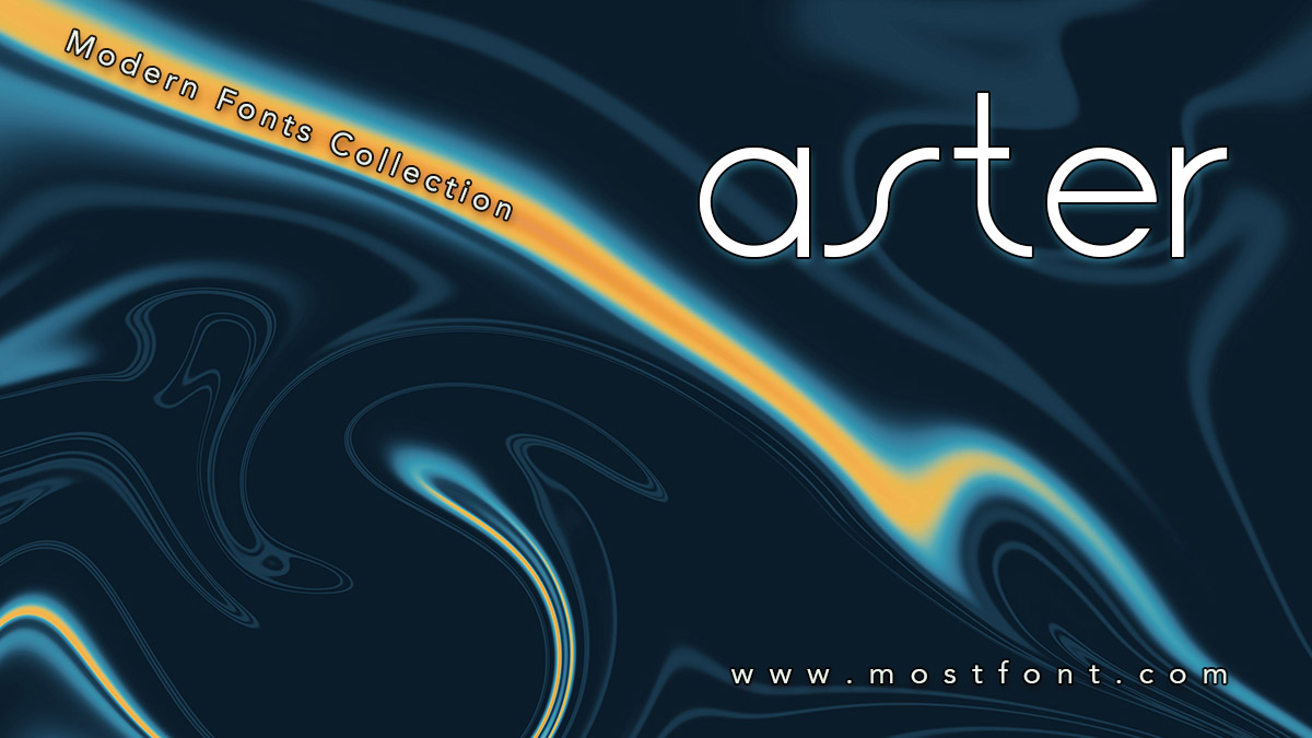 Aster Font by skomii | mostfont.com