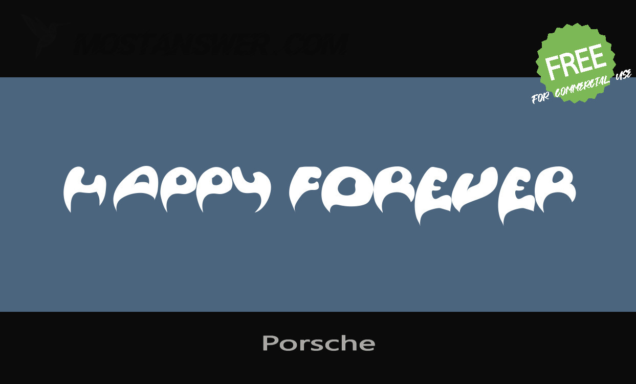 「Porsche」字体效果欣赏 | 最新字体文件免费下载 | mostfont.com