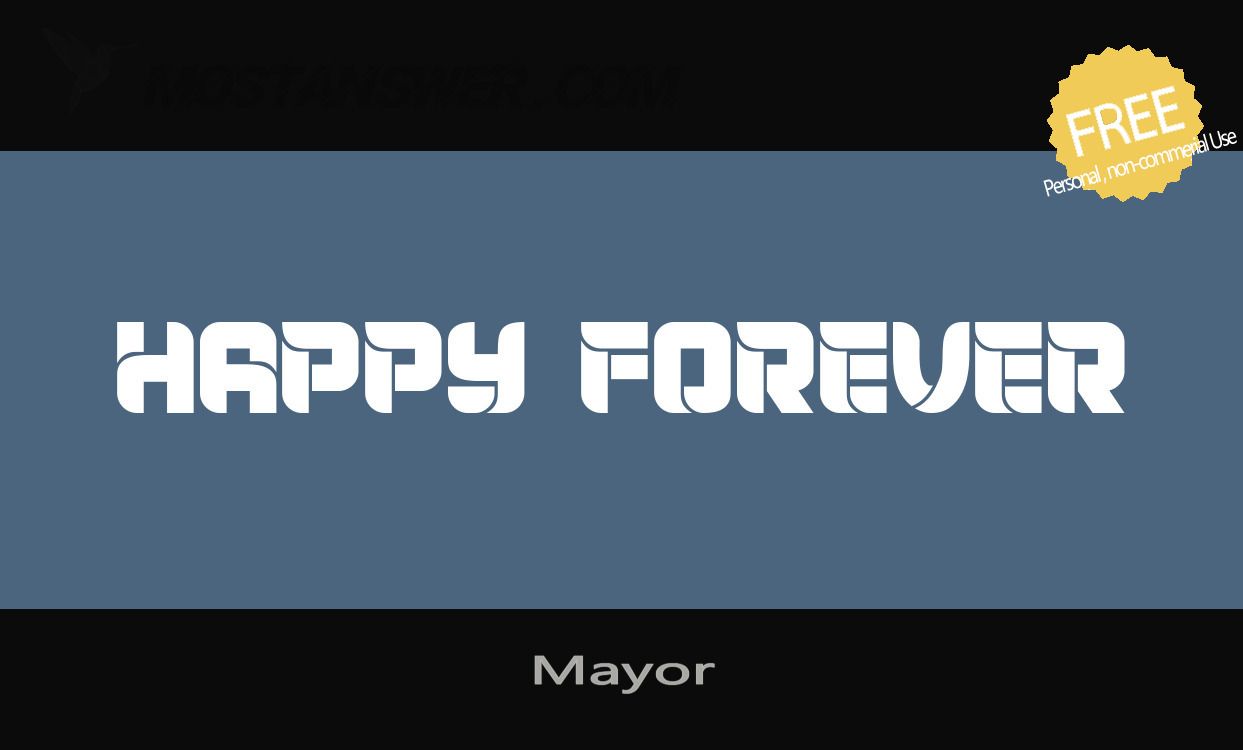Mayor Font by Vladimir Nikolic | mostfont.com