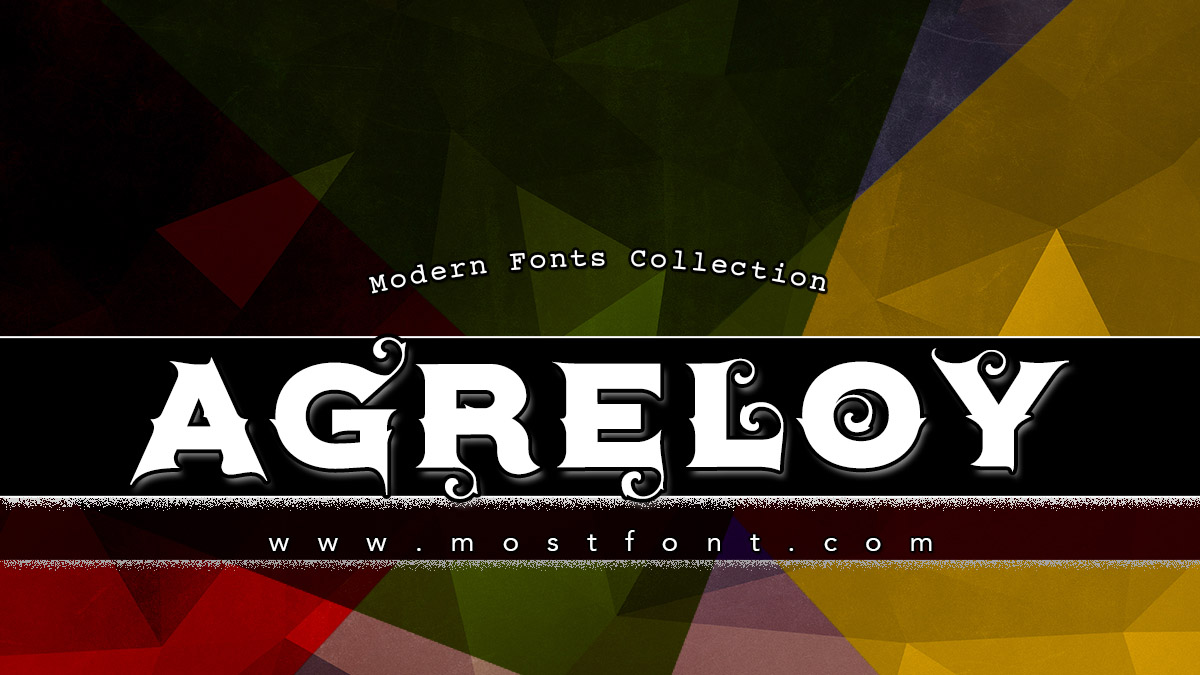 Agreloy Font Typographic Design | mostfont.com