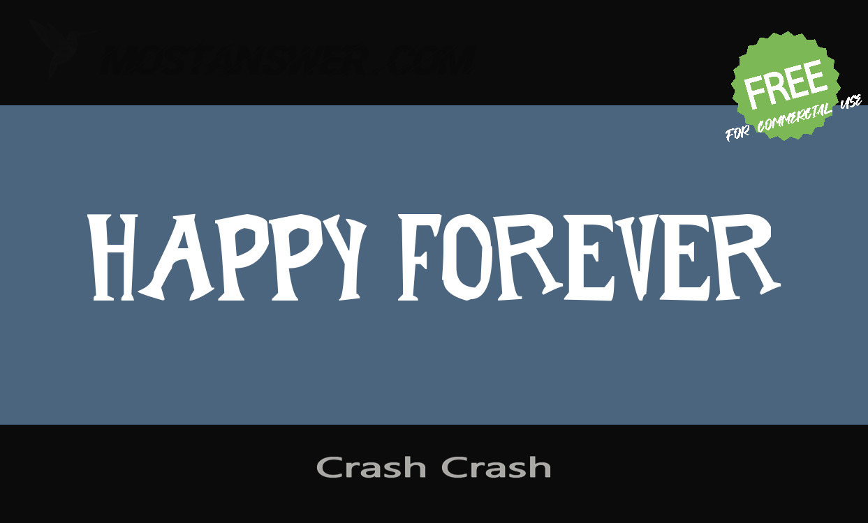 Crash Crash Font by Jess Garrido | mostfont.com