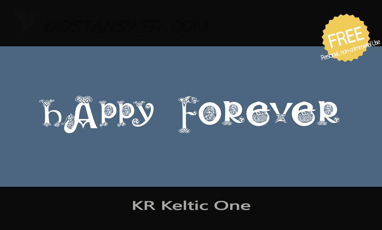 KR Keltic One Font by Kat's Fun Fonts | mostfont.com