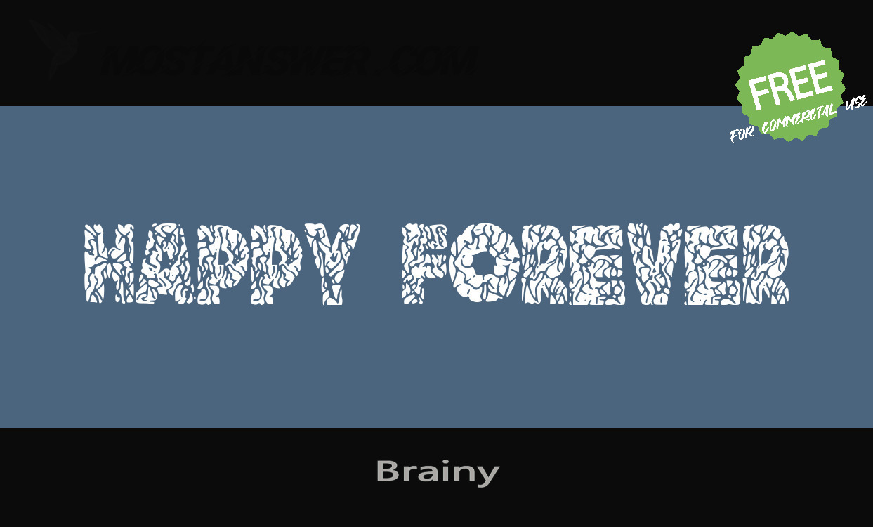 Brainy Font by Andrea Arguelles | mostfont.com