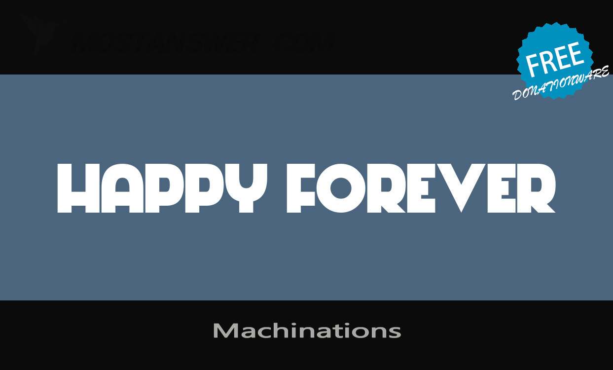 Machinations Font by Darrell Flood | mostfont.com
