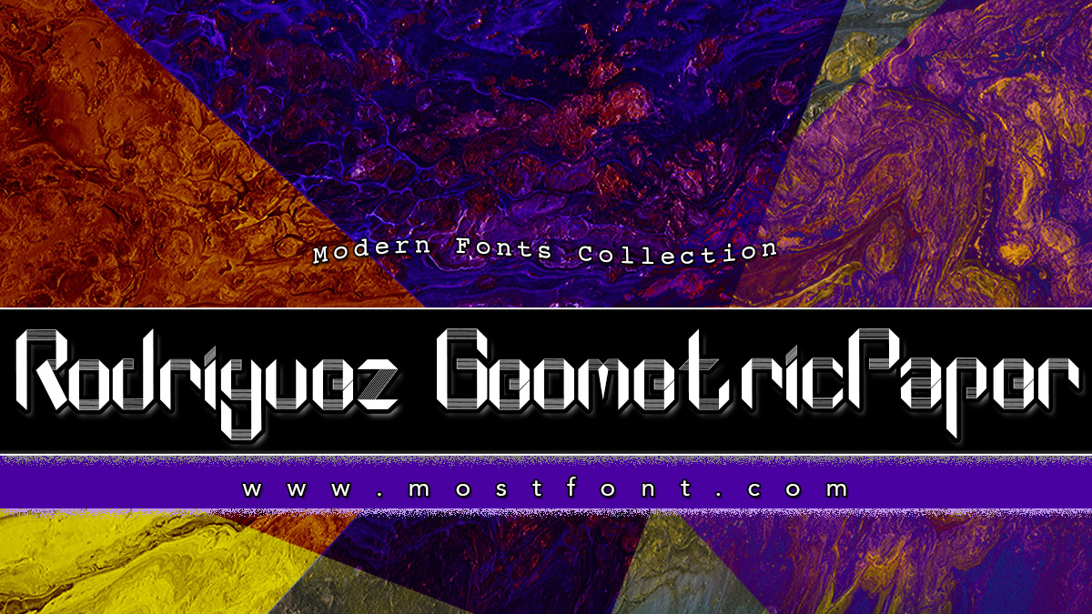 「Rodriguez GeometricPaper」字体排版样式 & 字体文件免费下载 | mostfont.com