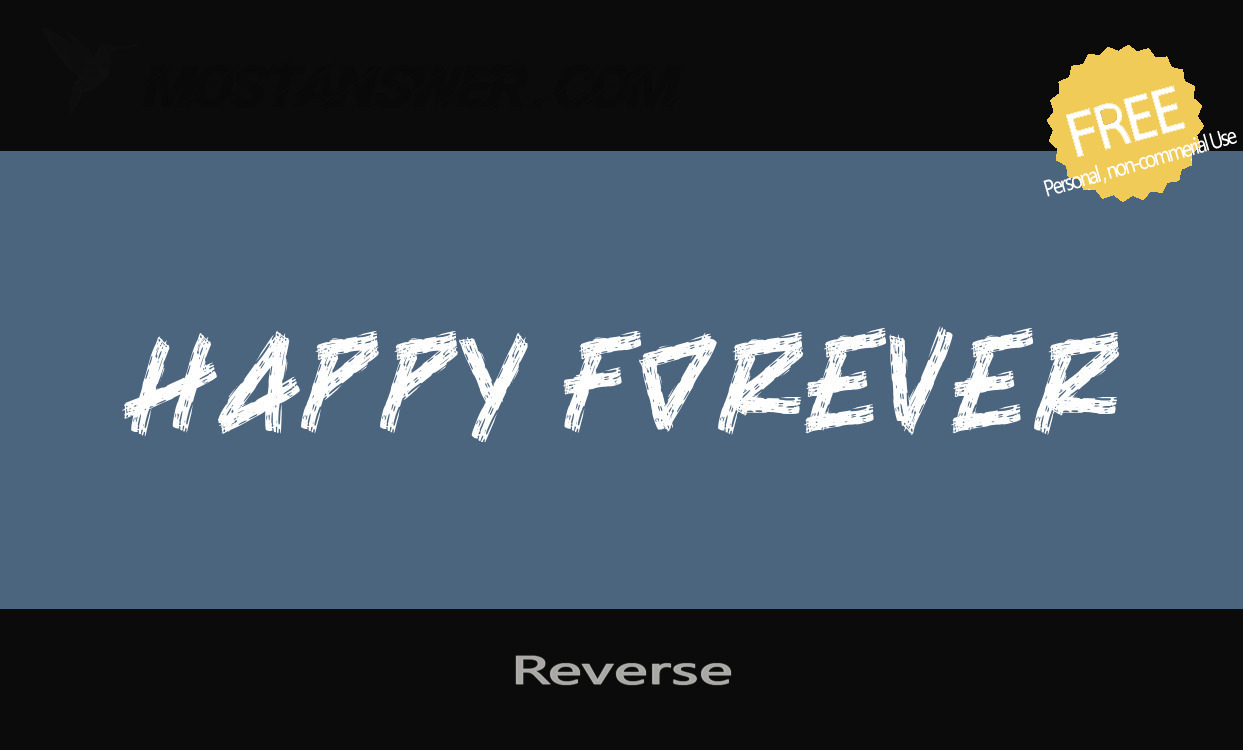 Reverse Font by DumadiStyle | mostfont.com