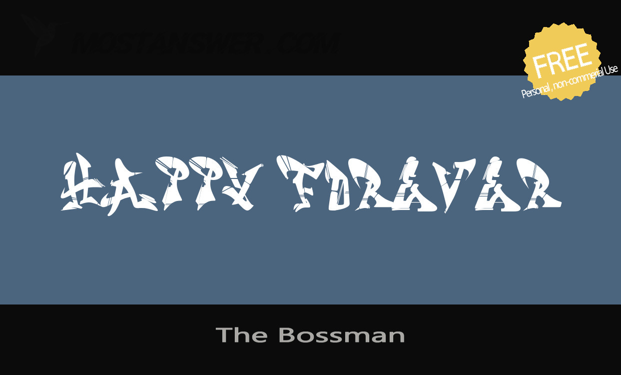The Bossman Font by Si Panji | mostfont.com