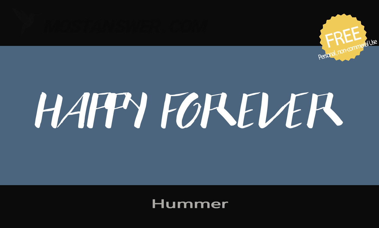 Hummer Font by Edric Studio | mostfont.com