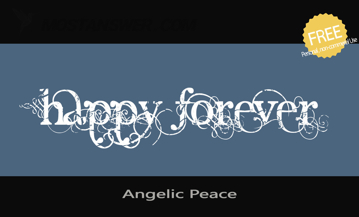 Angelic Peace Font by Dirt2.com - SickCapital | mostfont.com