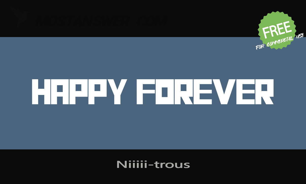 Niiiii Trous Font by Magique Fonts | mostfont.com