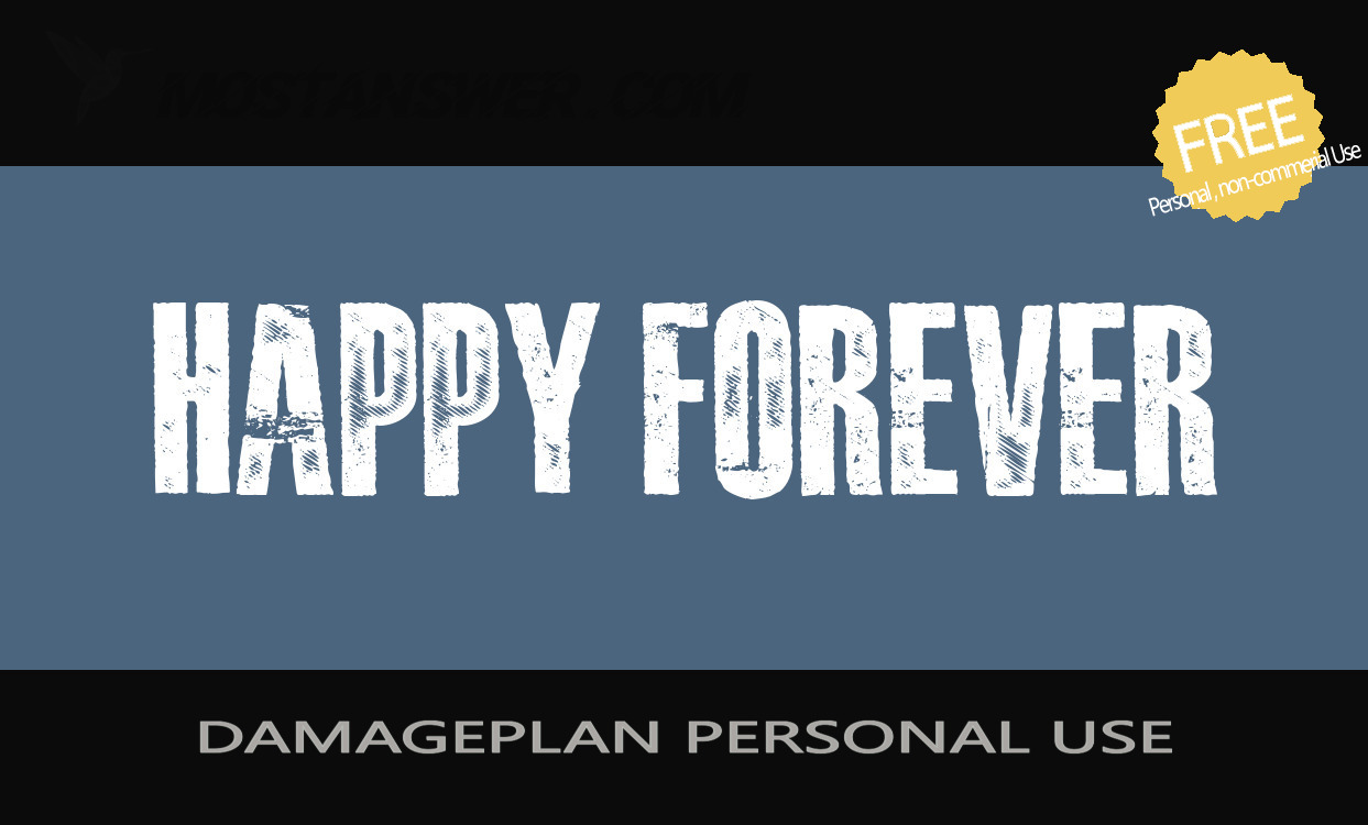 DAMAGEPLAN (Personal Use Only) Font by Billy Argel Fonts ® | mostfont.com