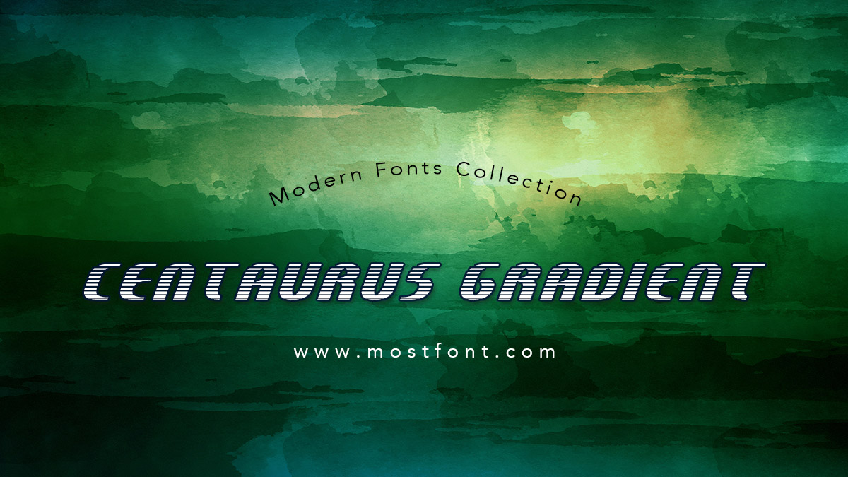 Centaurus Gradient Font Typographic Design | mostfont.com