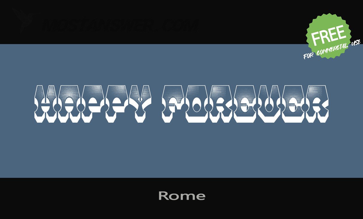 Rome Font by Vladimir Nikolic | mostfont.com