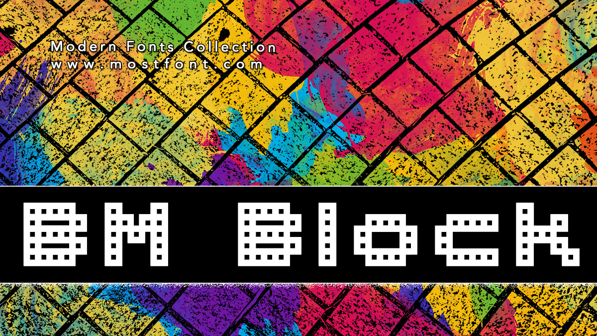 BMblock Font by BitmapMania | mostfont.com