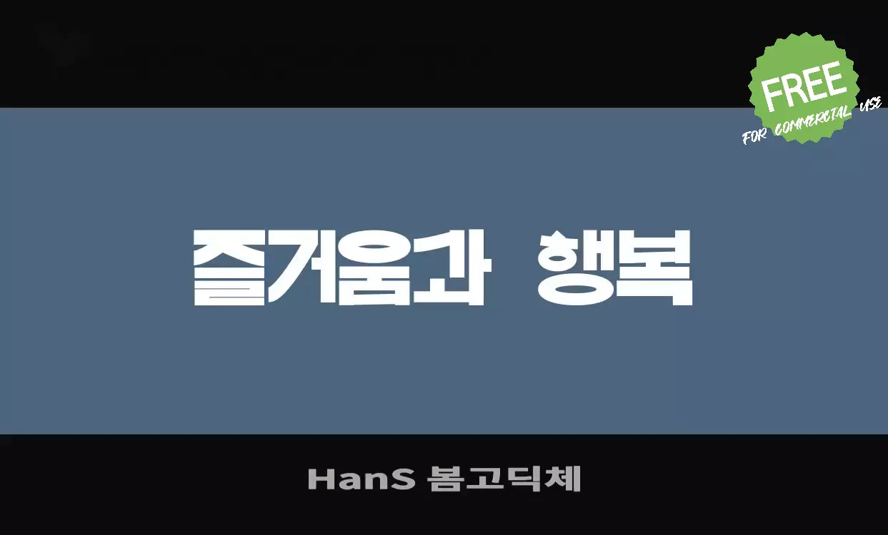 HanS 봄고딕체 Font by | mostfont.com