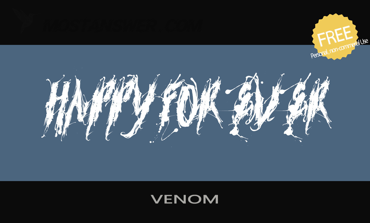 VENOM Font by fluffyartstudio | mostfont.com