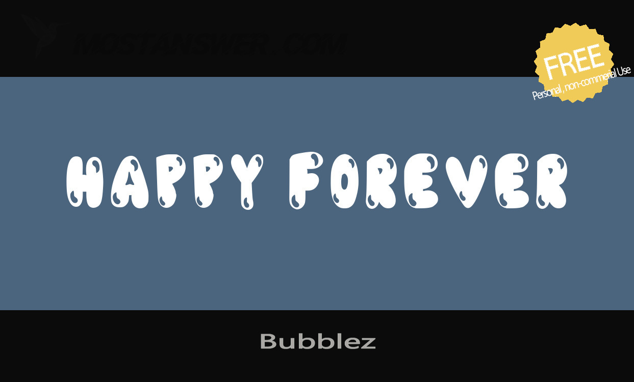 Bubblez Regular Font by Marina Sanders | mostfont.com
