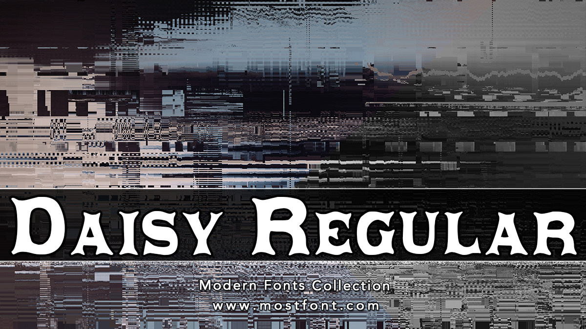 Daisy Regular Font by Richard William Mueller | mostfont.com