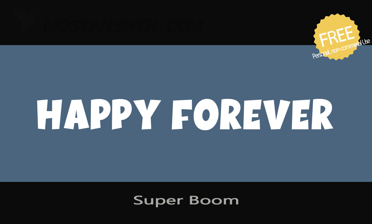 SUPER BOOM Font by AV Type | mostfont.com