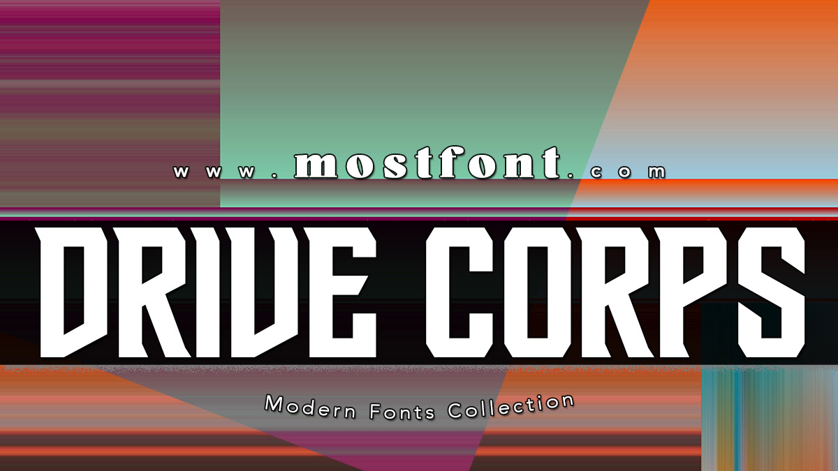 Drive Corps Font Typographic Design | mostfont.com
