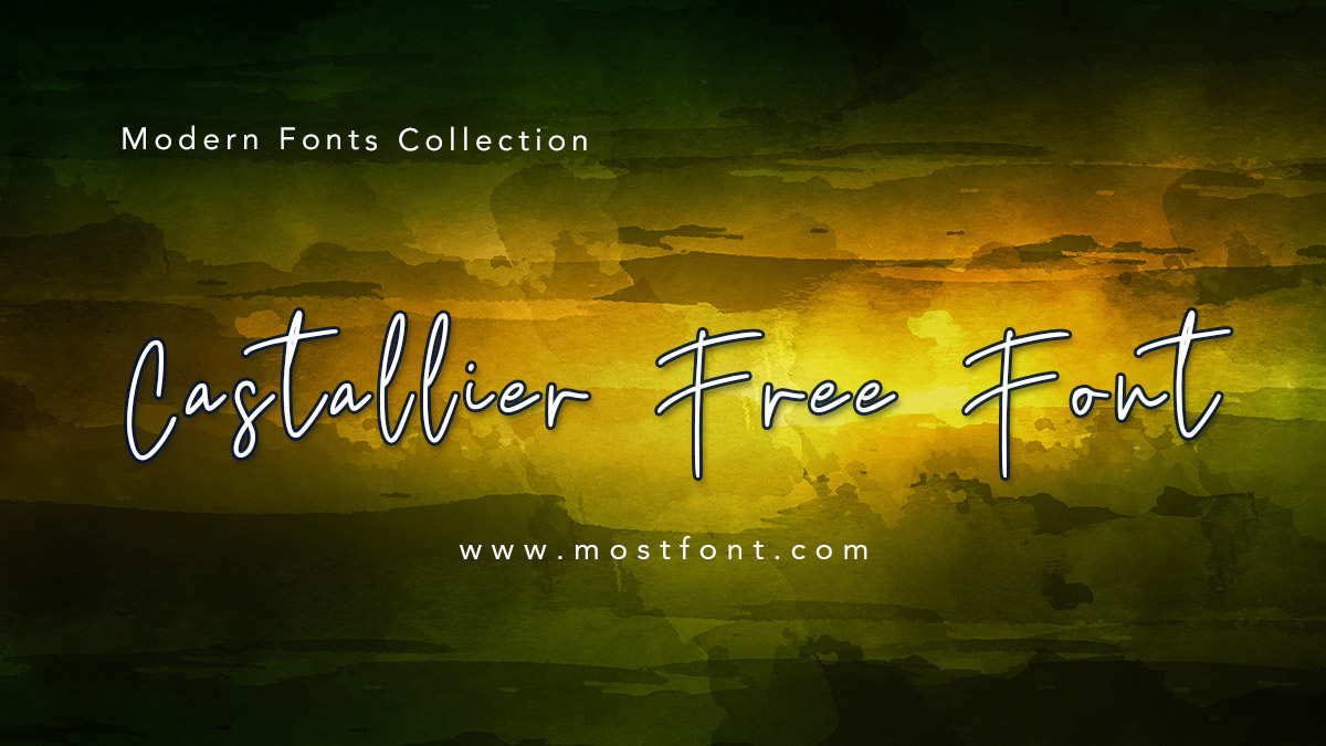 Castallier Free Font Font Typographic Design | mostfont.com