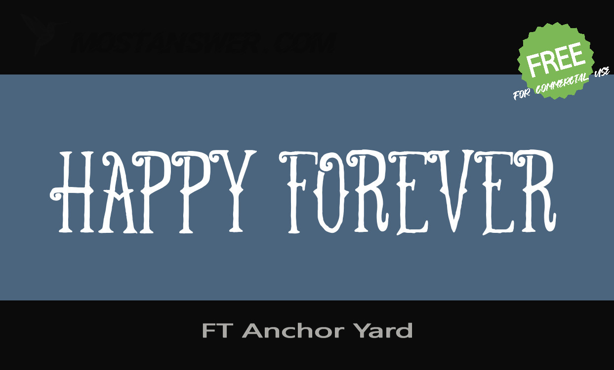 FTAnchorYard Regular Font by Nick Quintero | mostfont.com