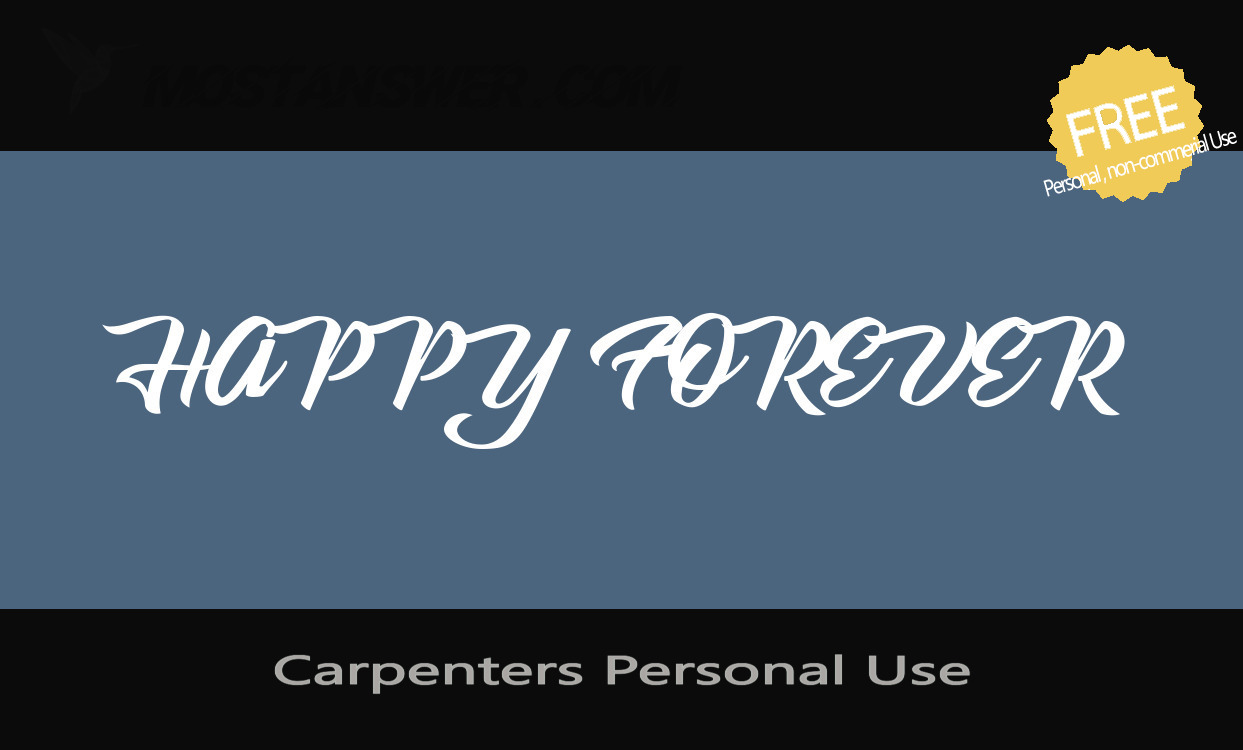 Carpenters (Personal Use Only) Font by Billy Argel Fonts | mostfont.com