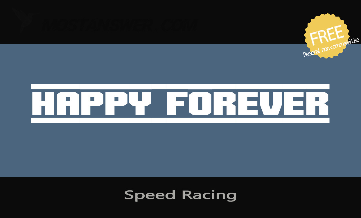 SpeedRacing Font by Vladimir Nikolic | mostfont.com