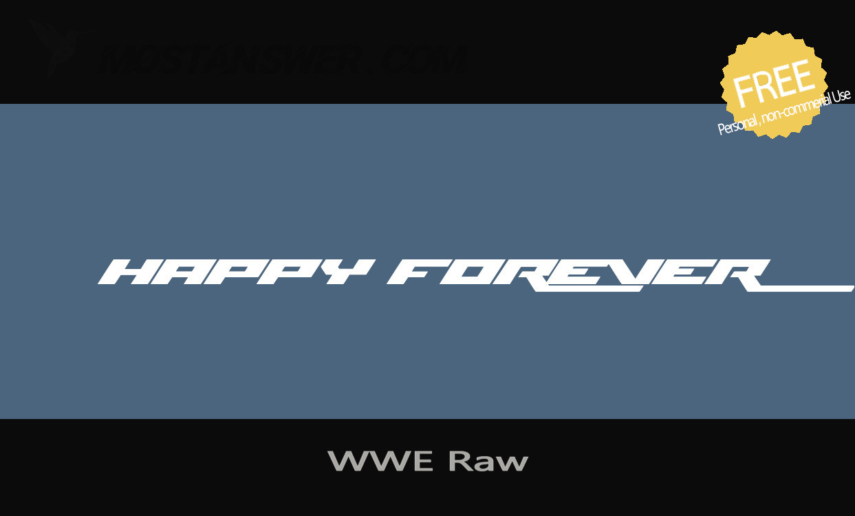 WWE Raw Font by Jayde Garrow | mostfont.com