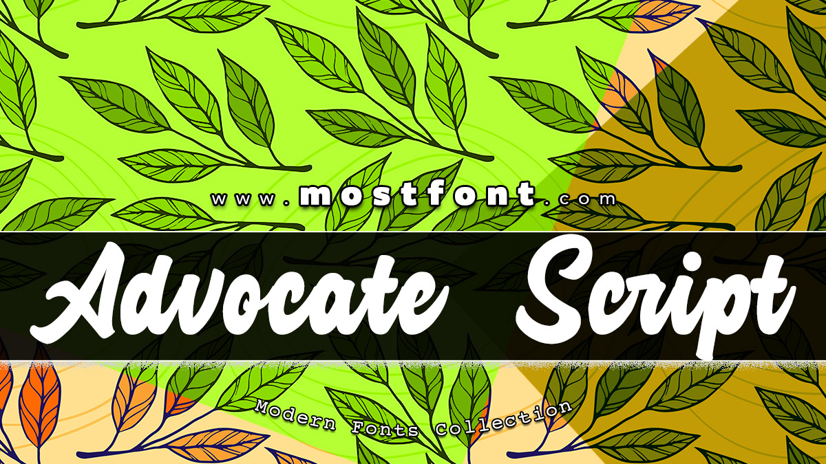Advocate Script Font Typographic Design | mostfont.com