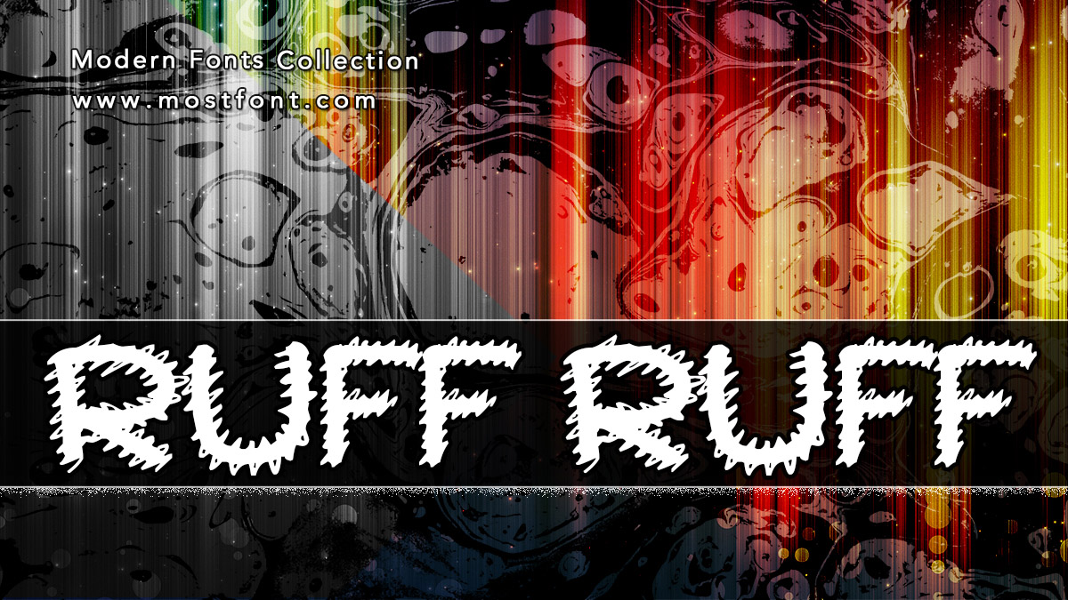 Ruff Ruff Font Typographic Design | mostfont.com