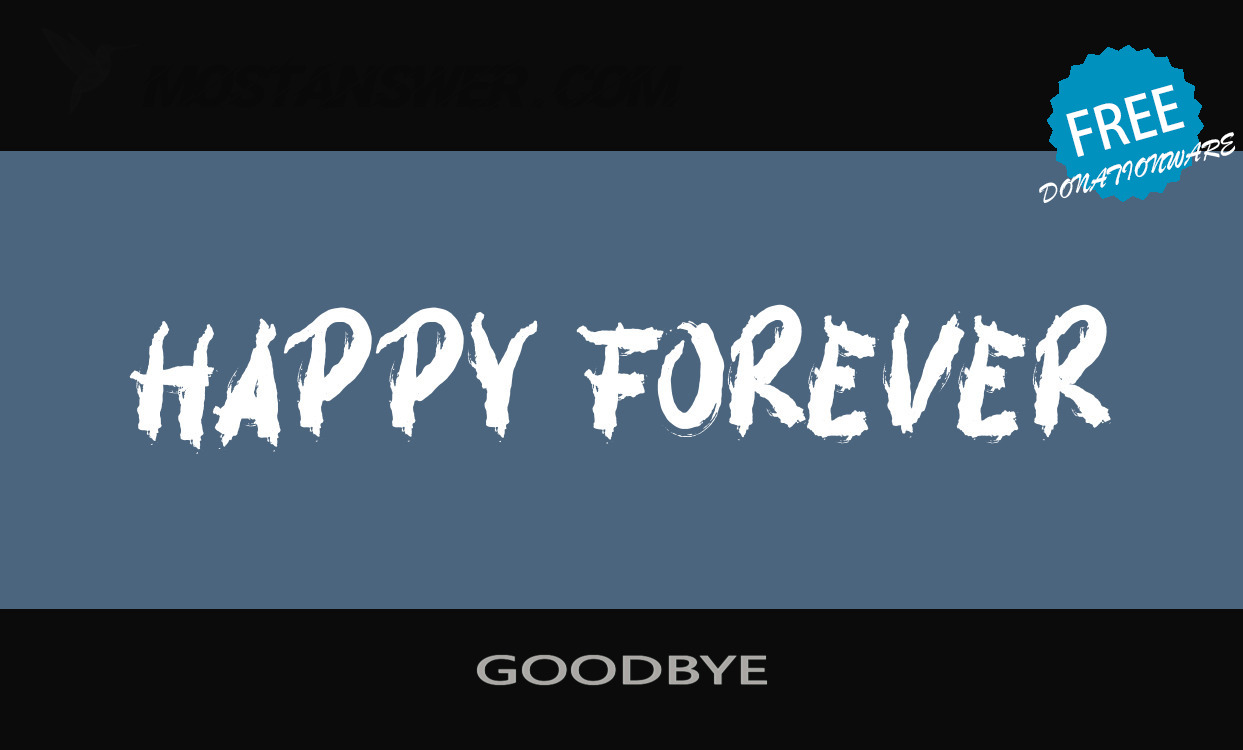 GOODBYE Font by AminMario | mostfont.com