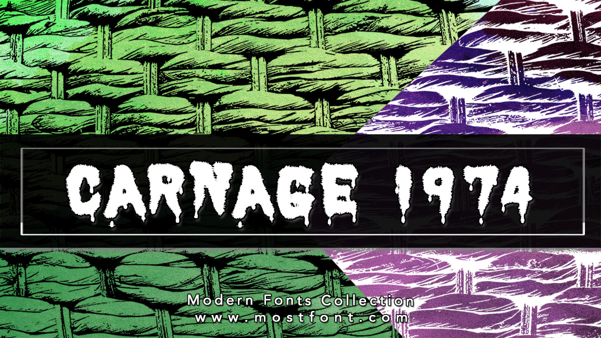 Carnage 1974 Font by Woodcutter | mostfont.com