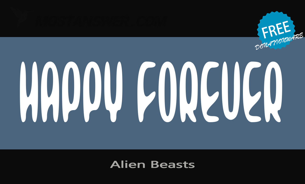 Alien Beasts Font by Darrell Flood | mostfont.com