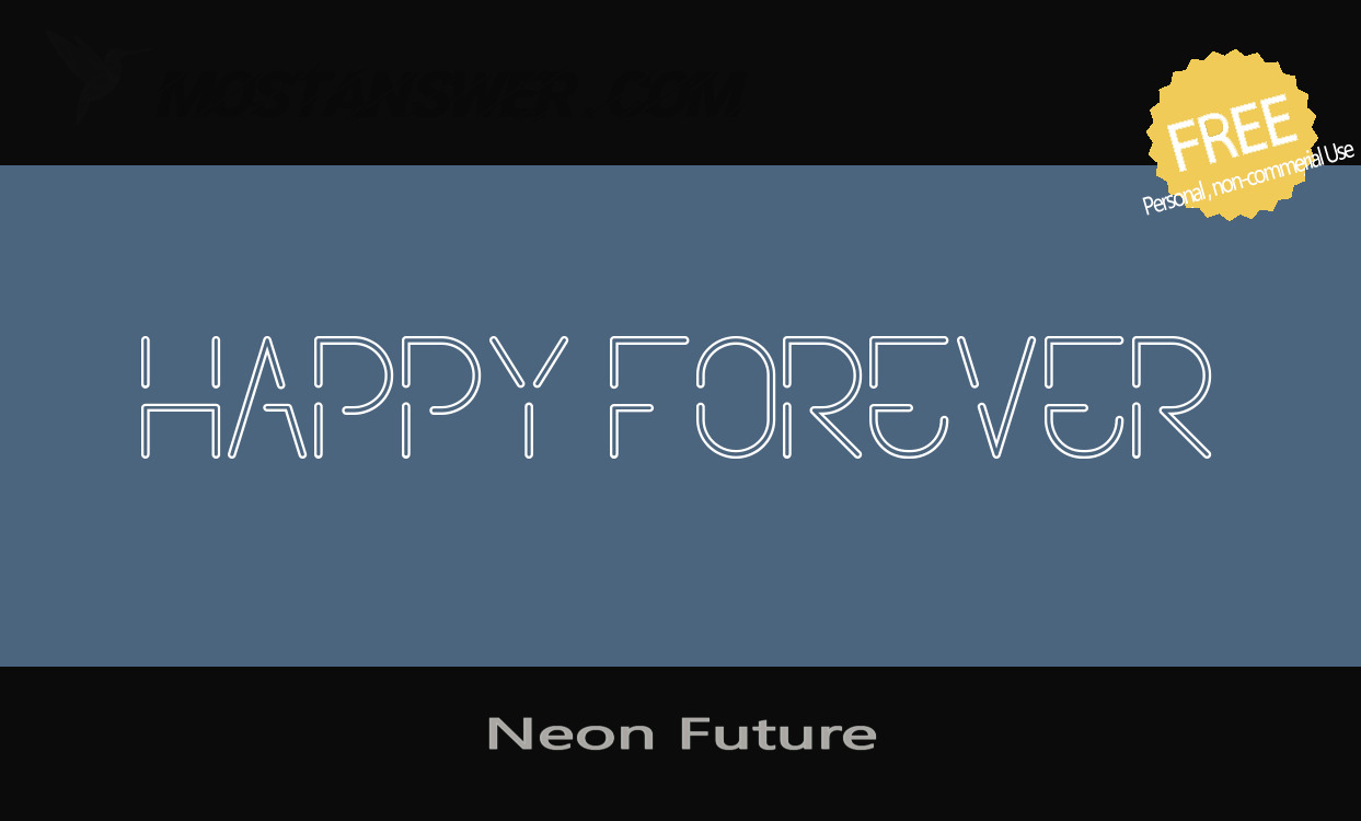 「Neon Future」字体效果欣赏 | 最新字体文件免费下载 | mostfont.com