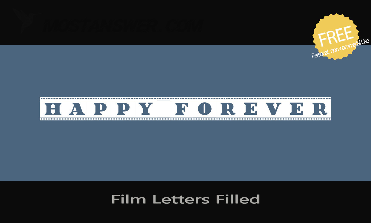 「Film Letters Filled」字体效果欣赏 | 最新字体文件免费下载 | mostfont.com