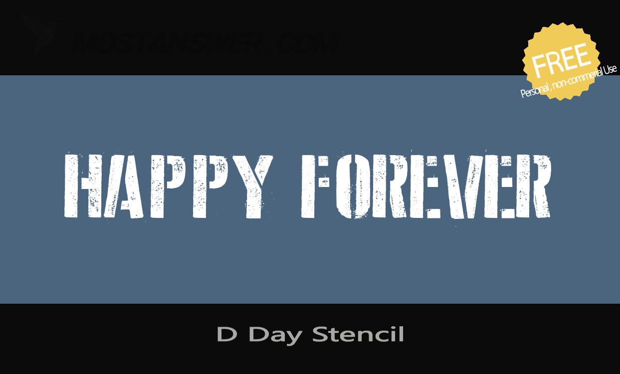 D Day Stencil Font by Galdino Otten | mostfont.com