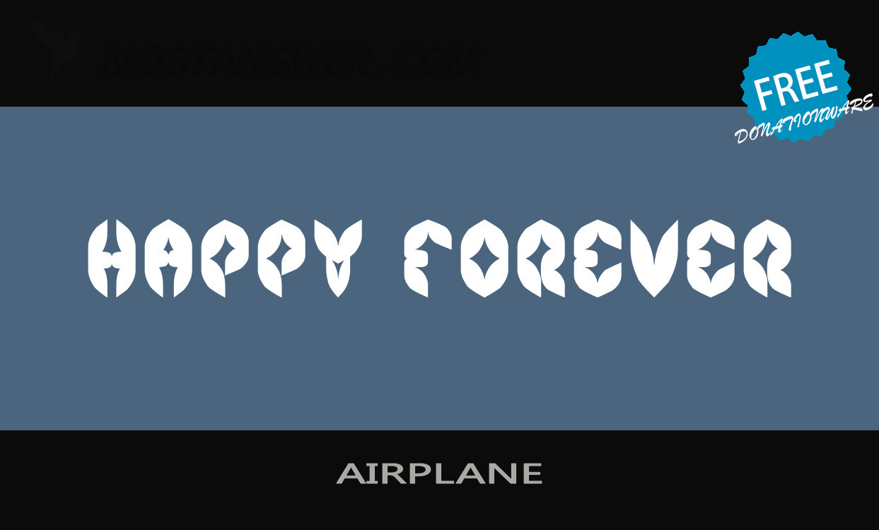 AIRPLANE Font by weknow | mostfont.com