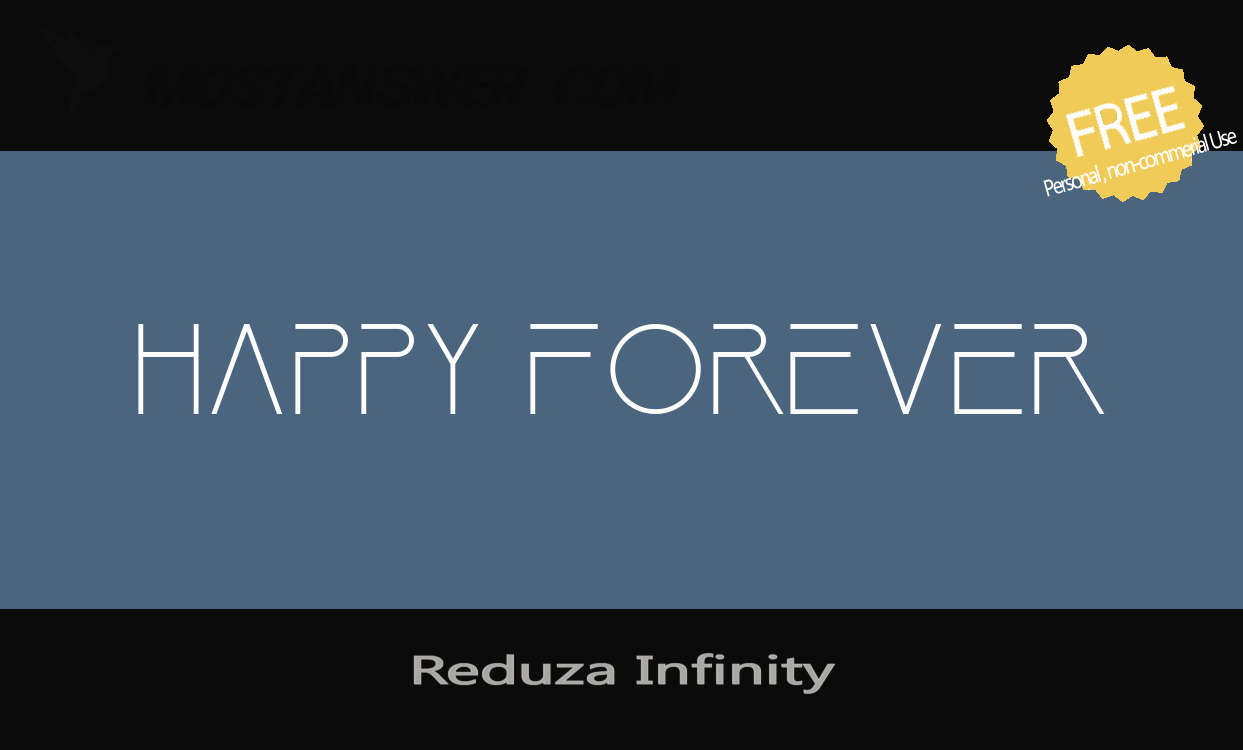 ReduzaInfinity Font by | mostfont.com