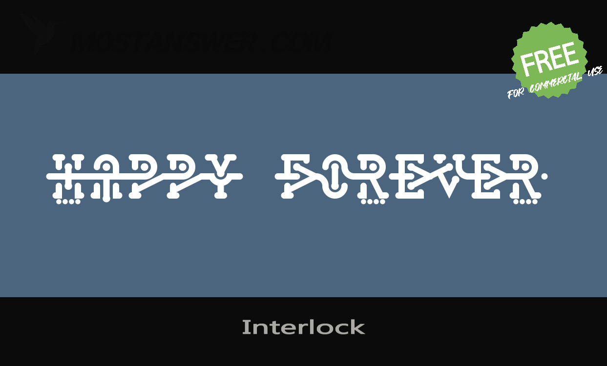 Interlock Font by Christian Munk | mostfont.com
