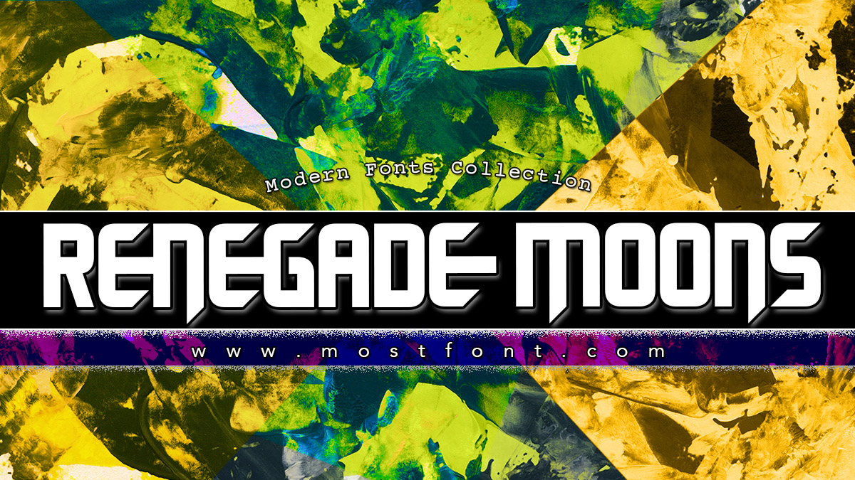 Renegade Moons Font by Darrell Flood | mostfont.com Renegade Moons Font by Darrell Flood | mostfont.com