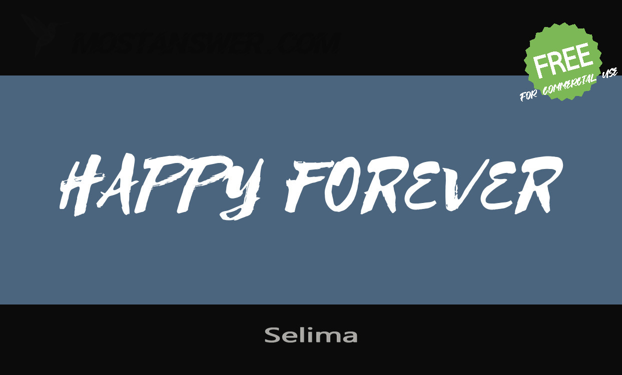 Selima Font by Jroh Creative | mostfont.com