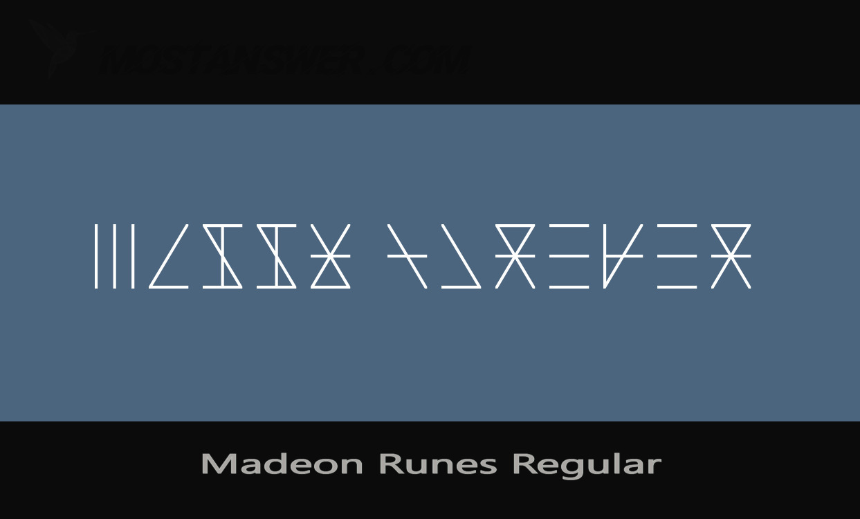 Madeon Runes Regular Font by Maximum Limit | mostfont.com