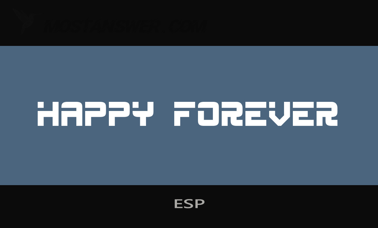 Esp Font by Nick A. Lynch | mostfont.com
