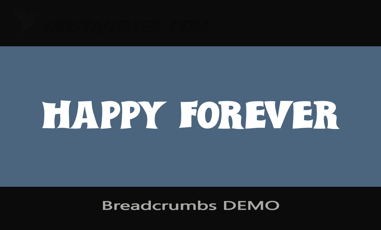 Breadcrumbs DEMO Font by Hanoded | mostfont.com