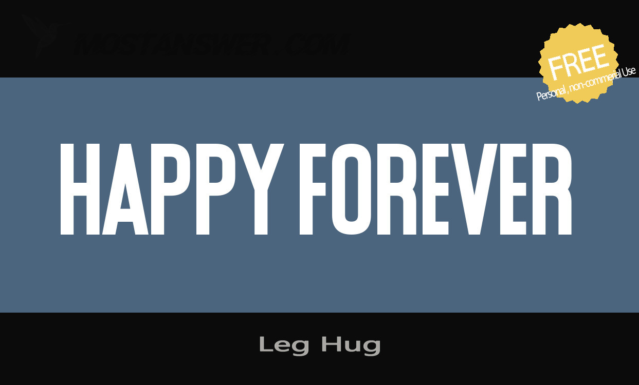 Leg Hug Font by Chequered Ink | mostfont.com