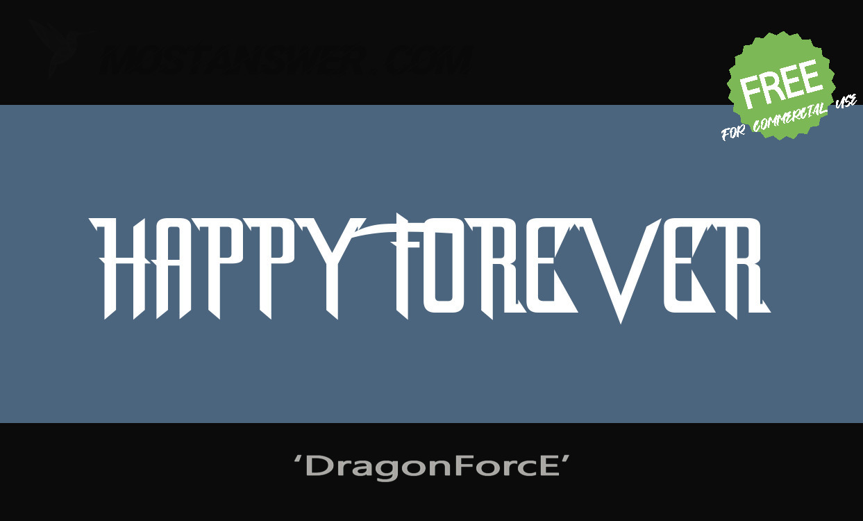 DragonForcE Font by Holitter Studios | mostfont.com