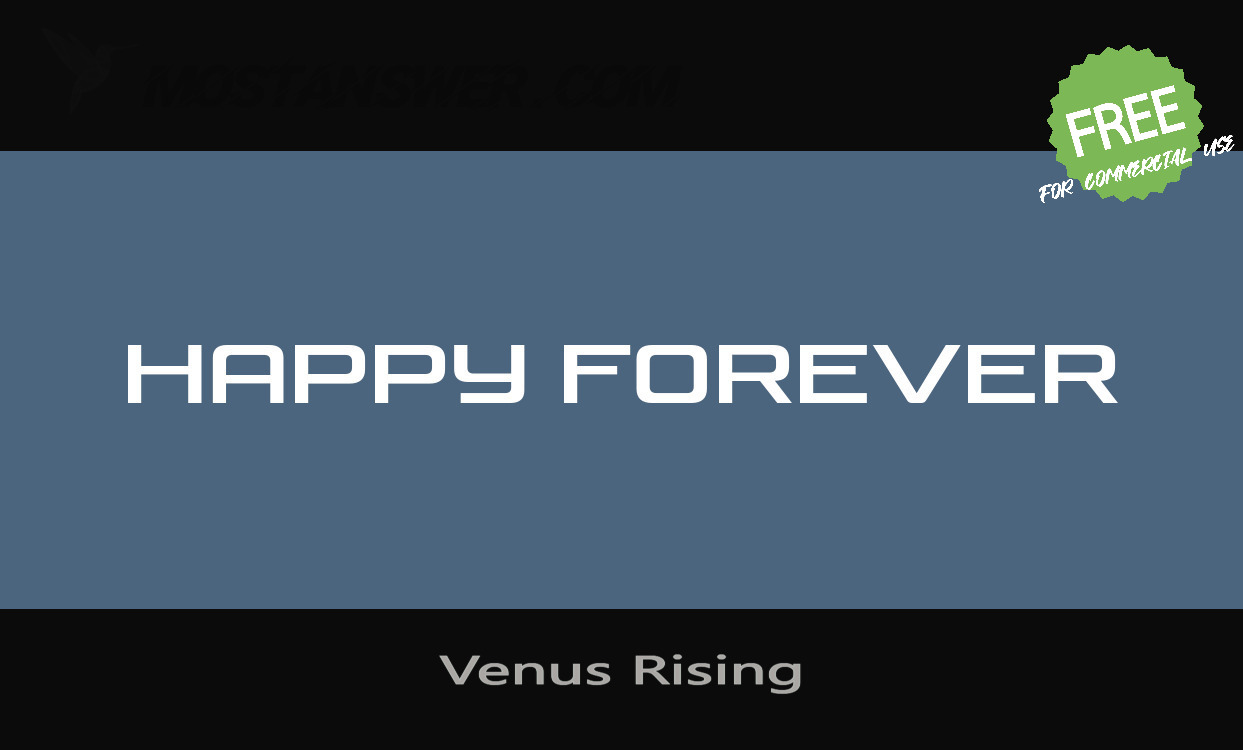 Venus Rising Rg Font by Typodermic Fonts | mostfont.com
